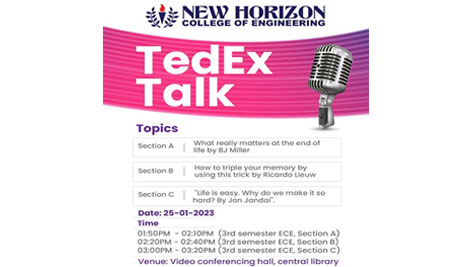 TedEx Talk (Recorded)- 2023 - Electronics and Communication Engineering