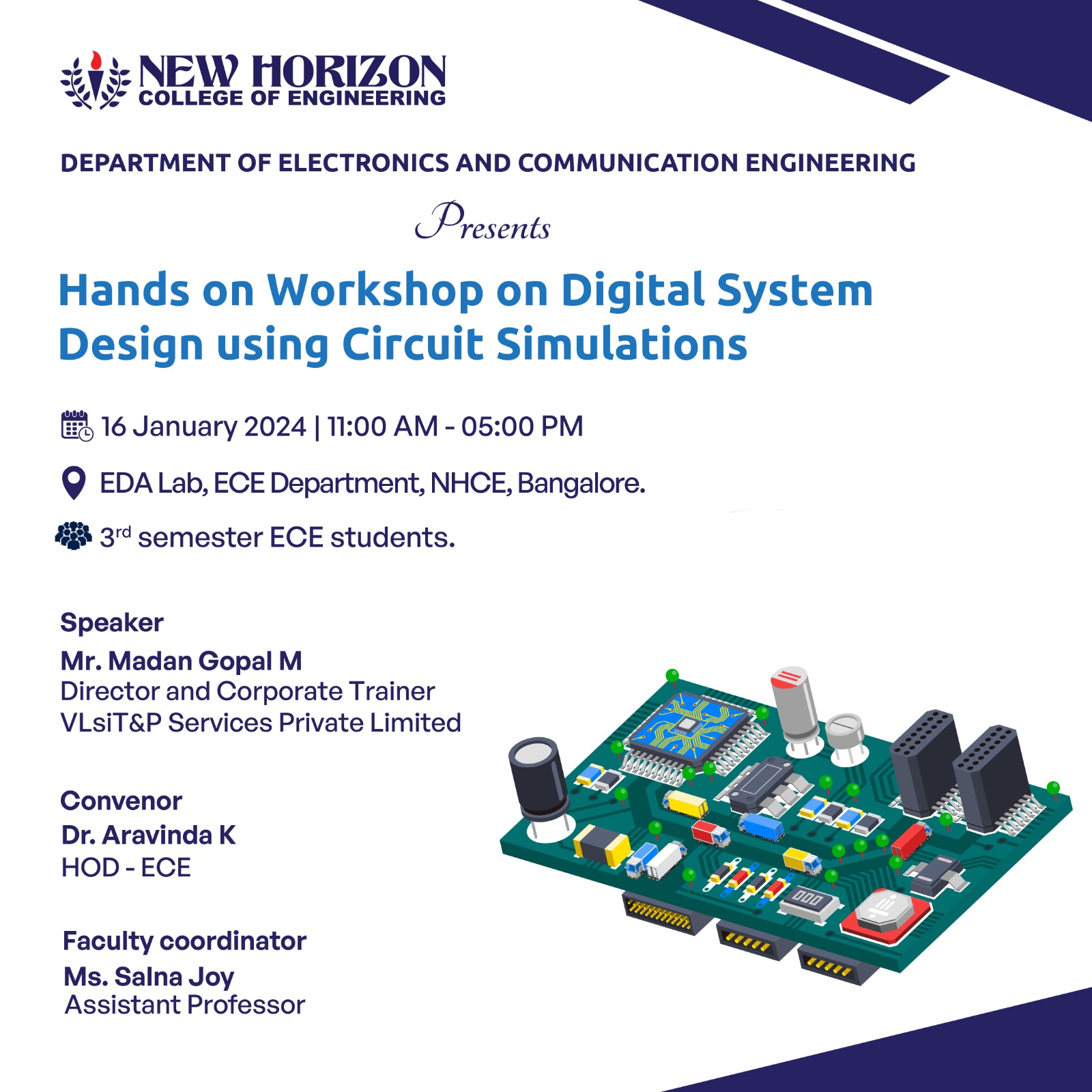 Hands-on Workshop on Digital System Design | NHCE